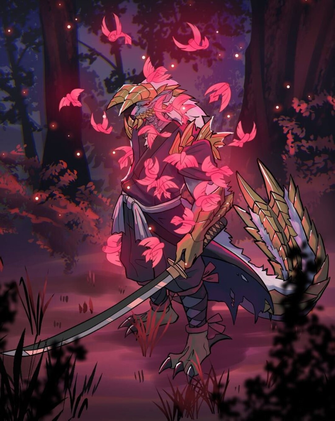 Monster Hunter Afflicted Samurai Zinogre Art Print - Etsy
