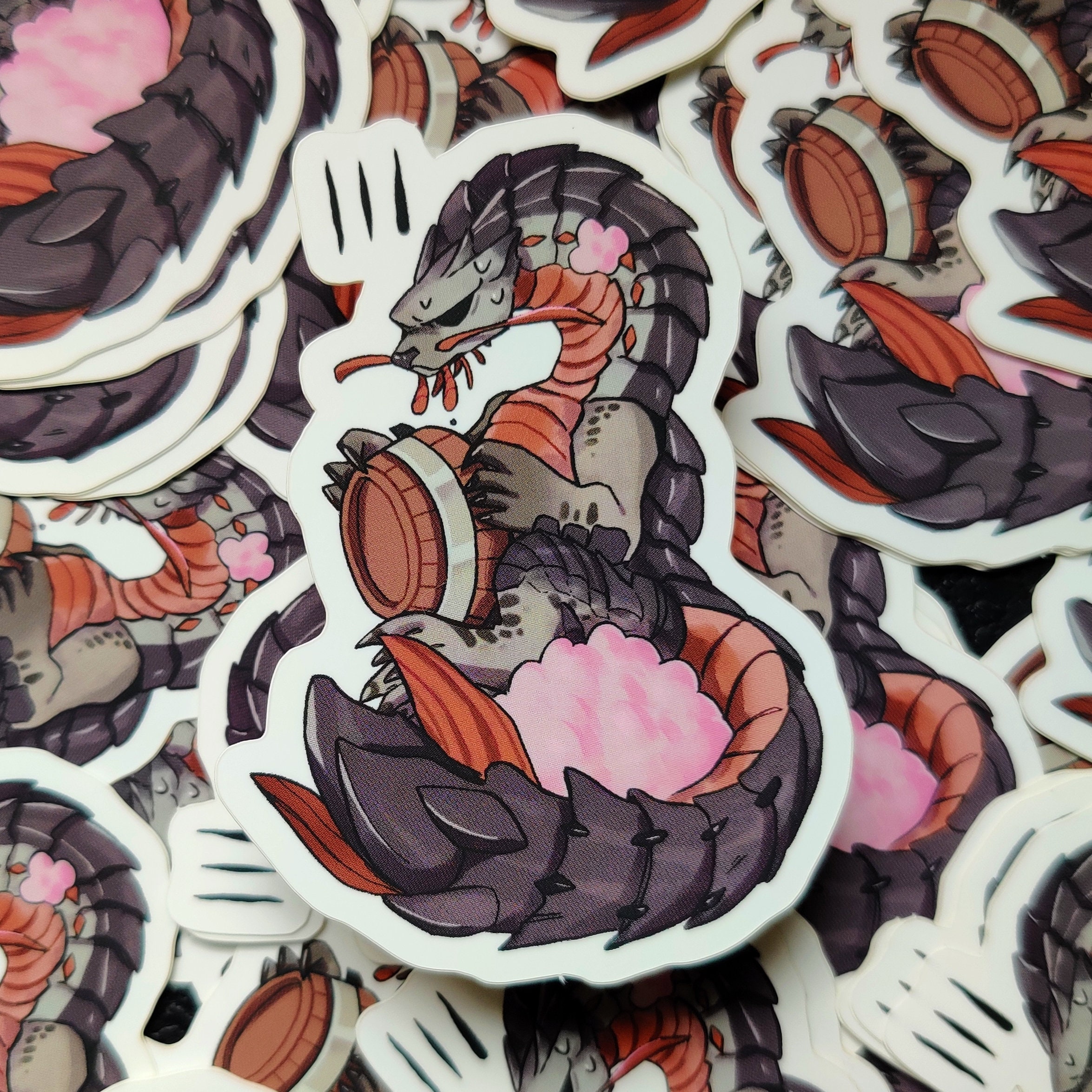 Monster Hunter Clean Almudron Vinyl Sticker - Etsy