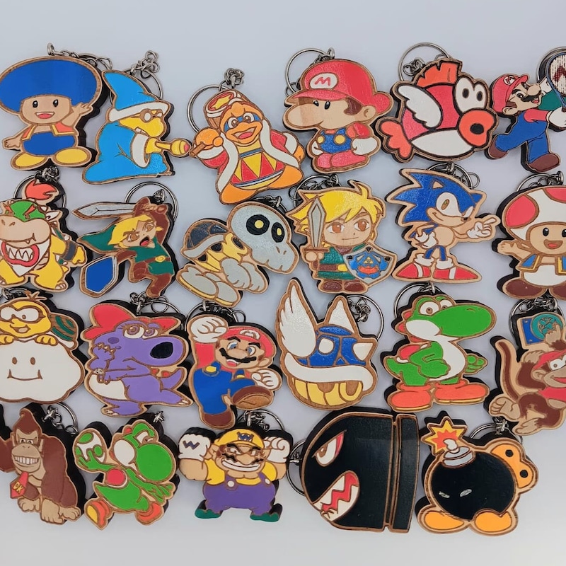 Super Mario Keychain - Etsy