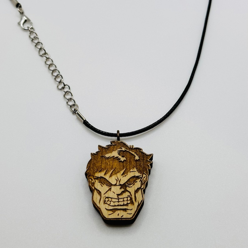 Marvel Character Logo Necklace, Laser Cut and Engraved on wood - Etsy