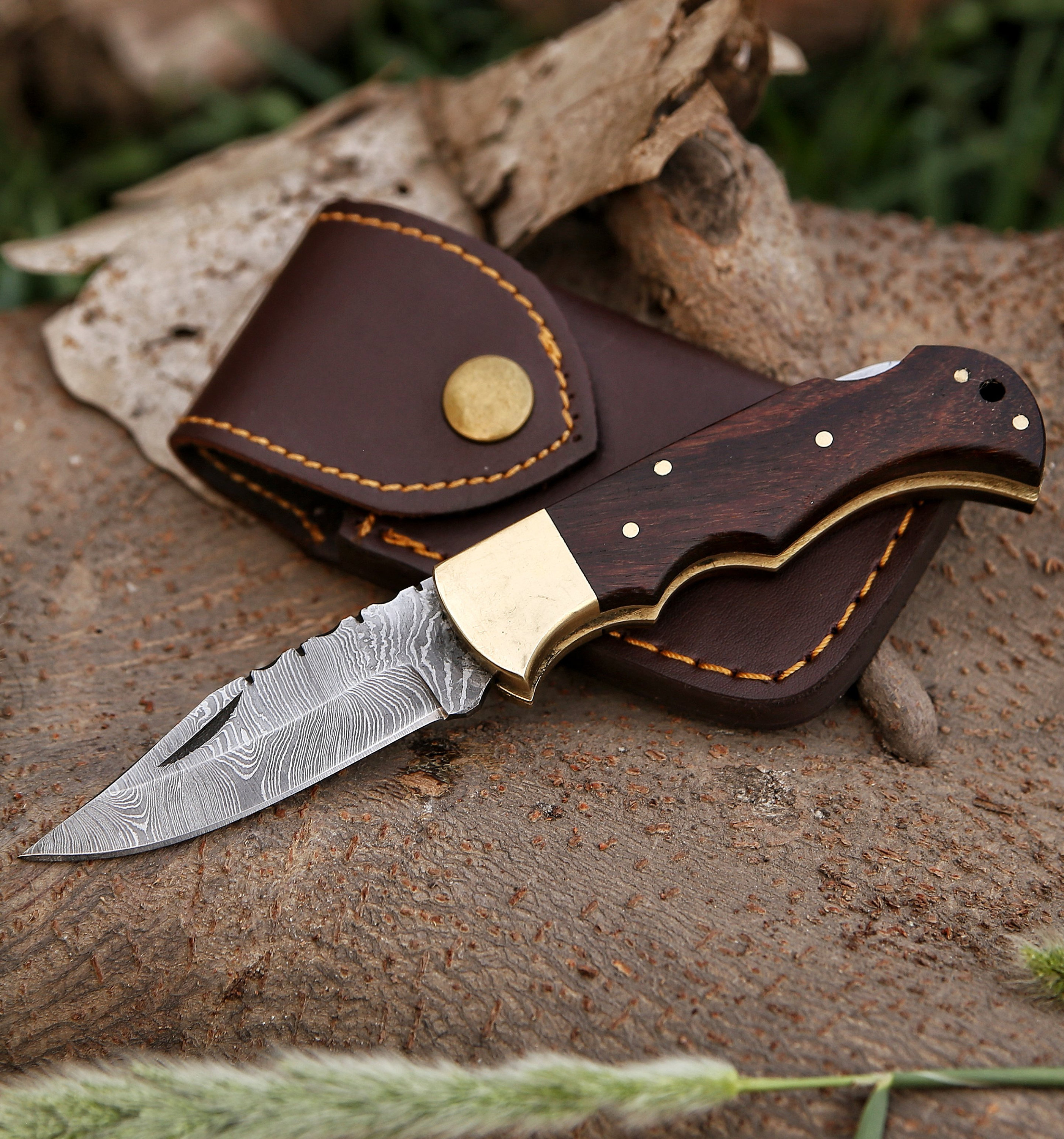 Knife Damascus Pocket Folding Knife, Custom Pocket Fold Knife,groomsmen ...