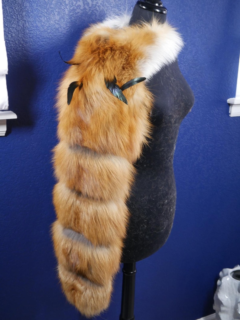 Seen on the Runway & the Stars! A Fox Fur Sleeve Bolero Coat Jacket - Etsy