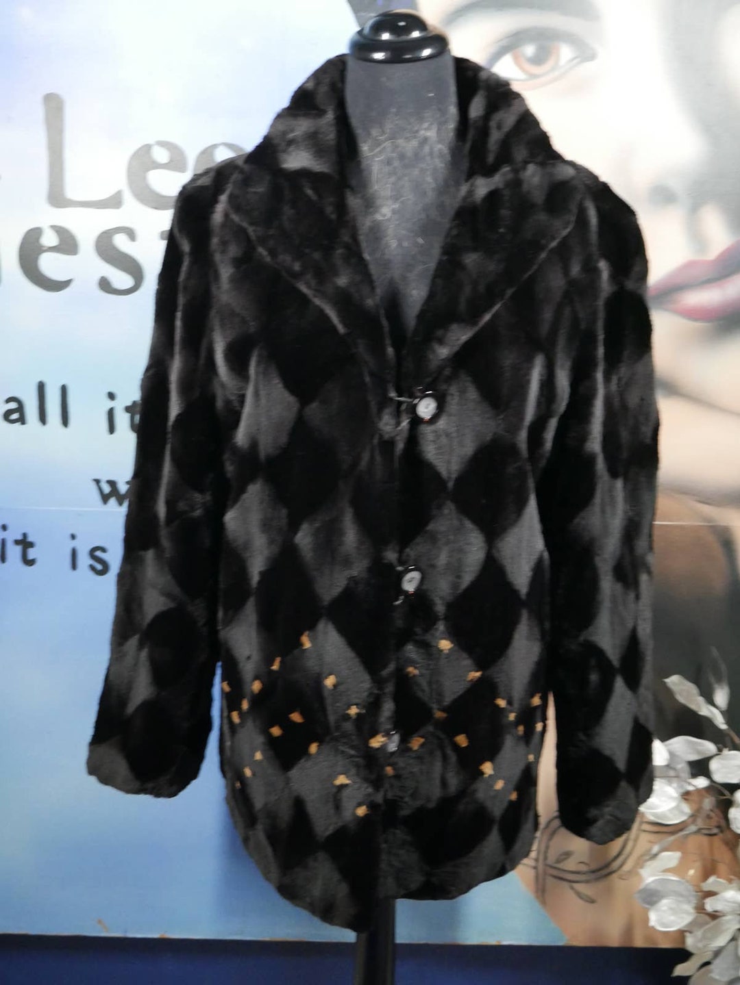 Beautiful Reversible Diamond Pattern Sheared Mink Fur Coat - Etsy