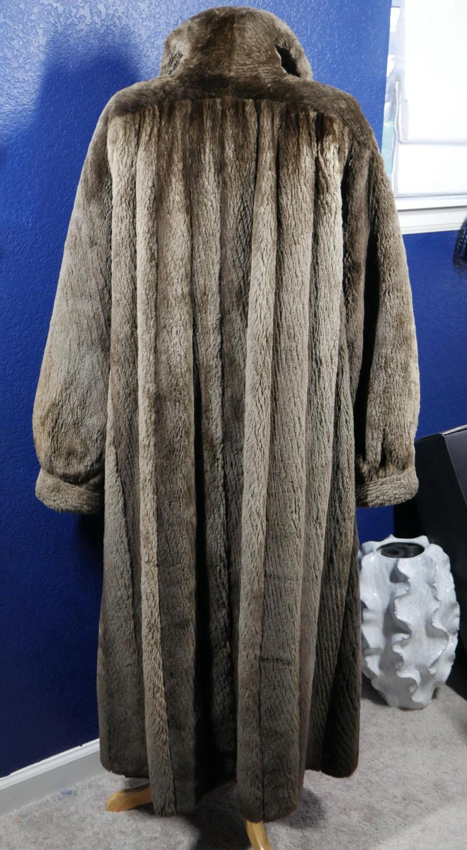 Stunning Phantom Sheared Beaver Full Length Swing Fur Coat Jacket - Etsy