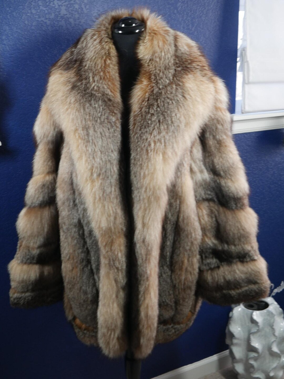 Gorgeous Directional Pely Crystal Fox Fur Coat Jacket XL Plus - Etsy