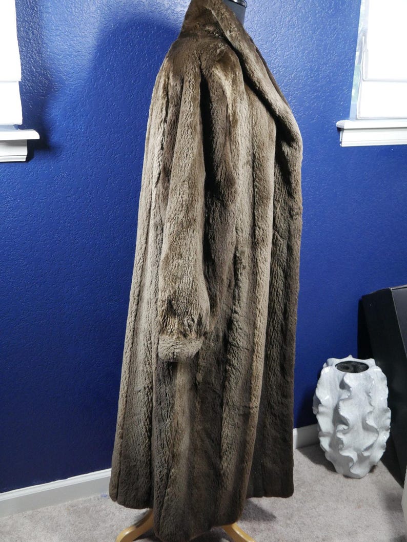 Stunning Phantom Sheared Beaver Full Length Swing Fur Coat Jacket - Etsy