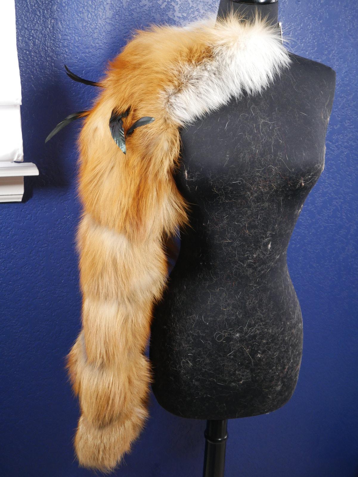 Seen on the Runway & the Stars! A Fox Fur Sleeve Bolero Coat Jacket - Etsy