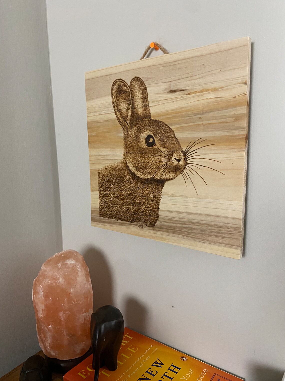 10x10 Pyrography Rabbit on Unfinished Pine - Etsy