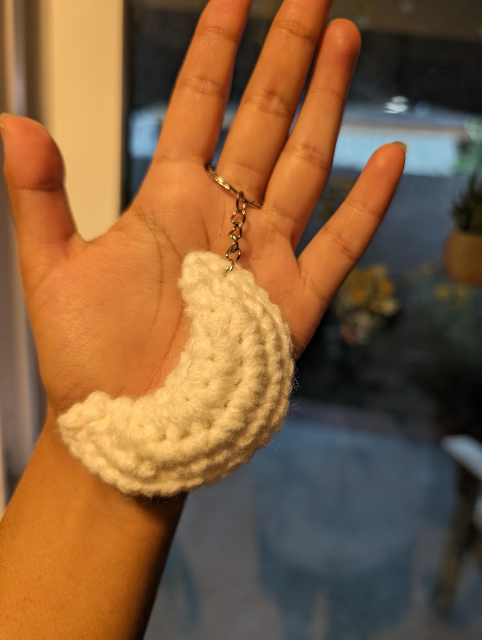 Crochet Star & Moon Keychain (physical Item) - Etsy