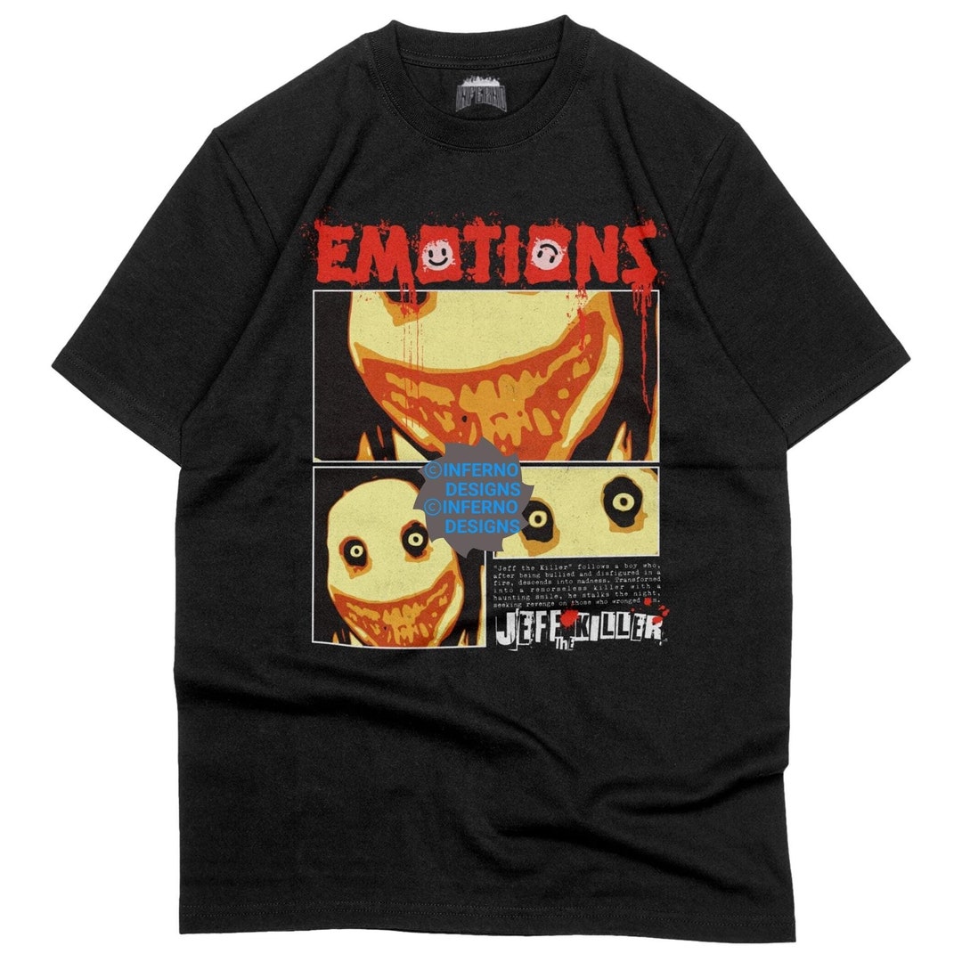 Jeff the Killer Shirt, Creepypasta Shirt, Gothic Shirt, Emo Shirt ...
