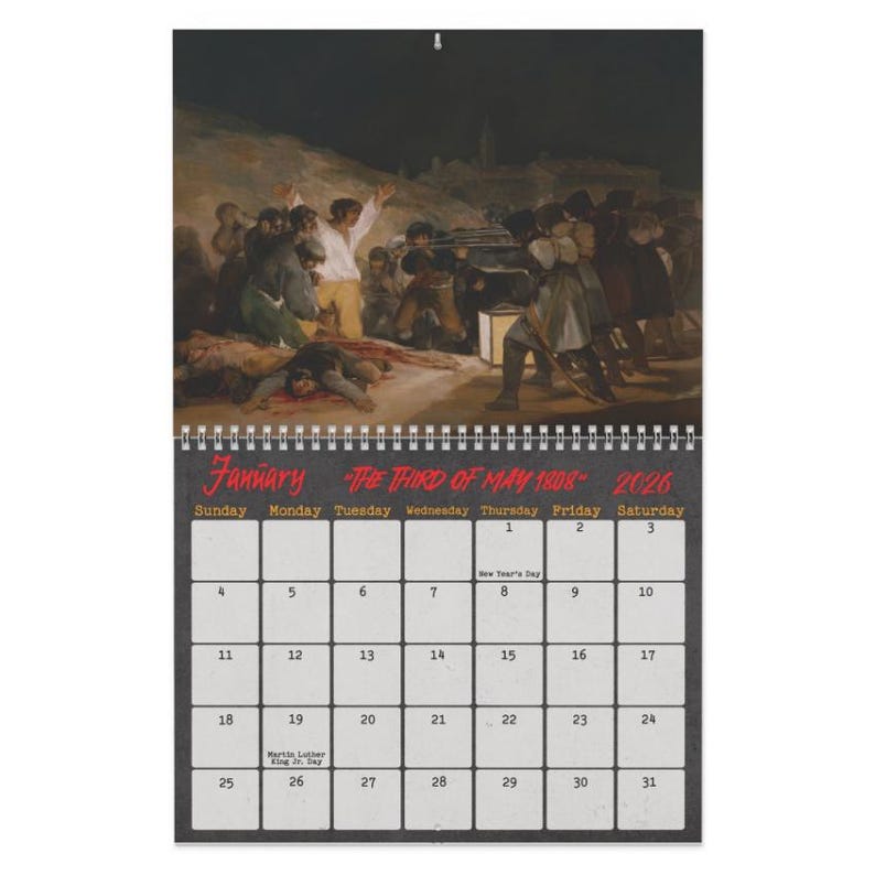 Francisco De Goya 2026 Wall Calendar, Goth Grunge Dark Occult Satanic ...