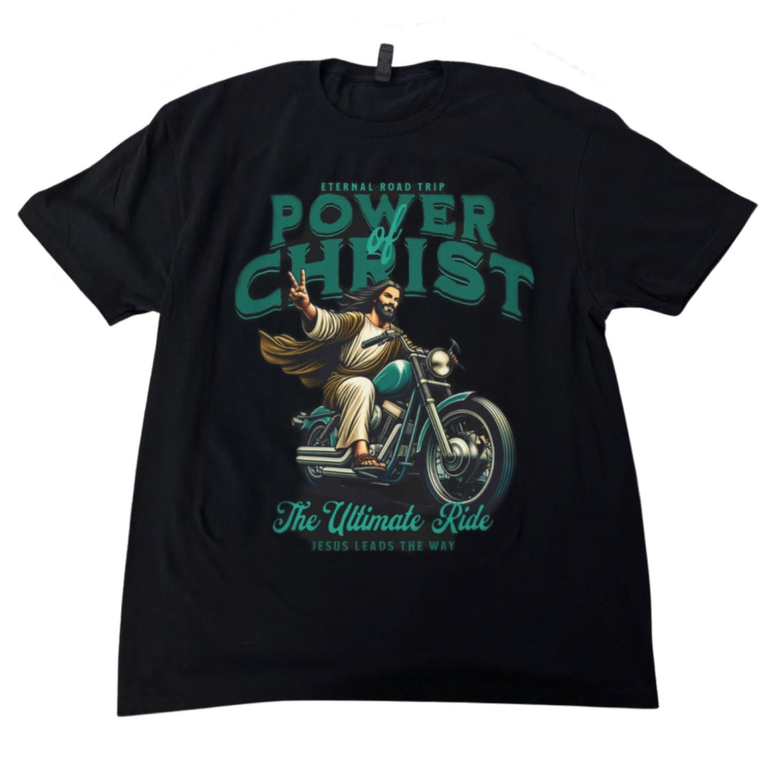 Jesus Biker Shirt Riding With Christ Chopper Tee Mens Shirt - Etsy