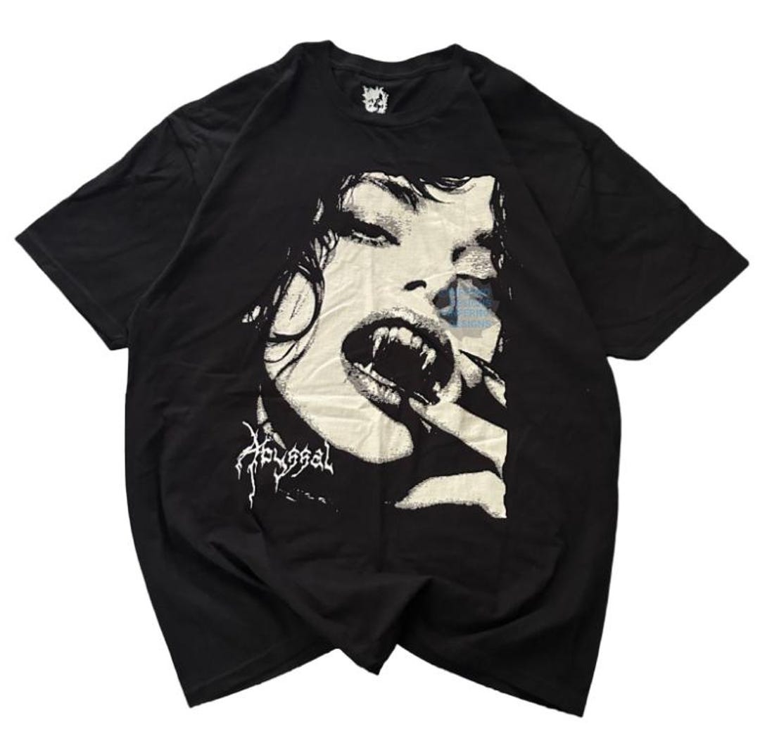 Vampire Girl Shirt Gothic Horror, Y2K Grunge Alternative Dark Occult ...