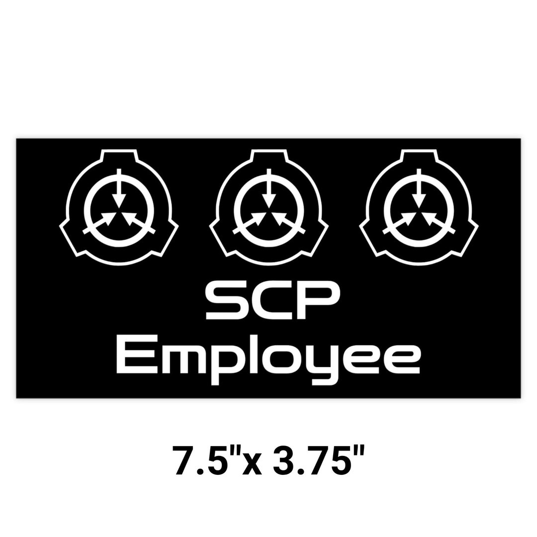 SCP Employee Bumper Sticker, SCP Stickers, Car Stickers, SCP, Car ...