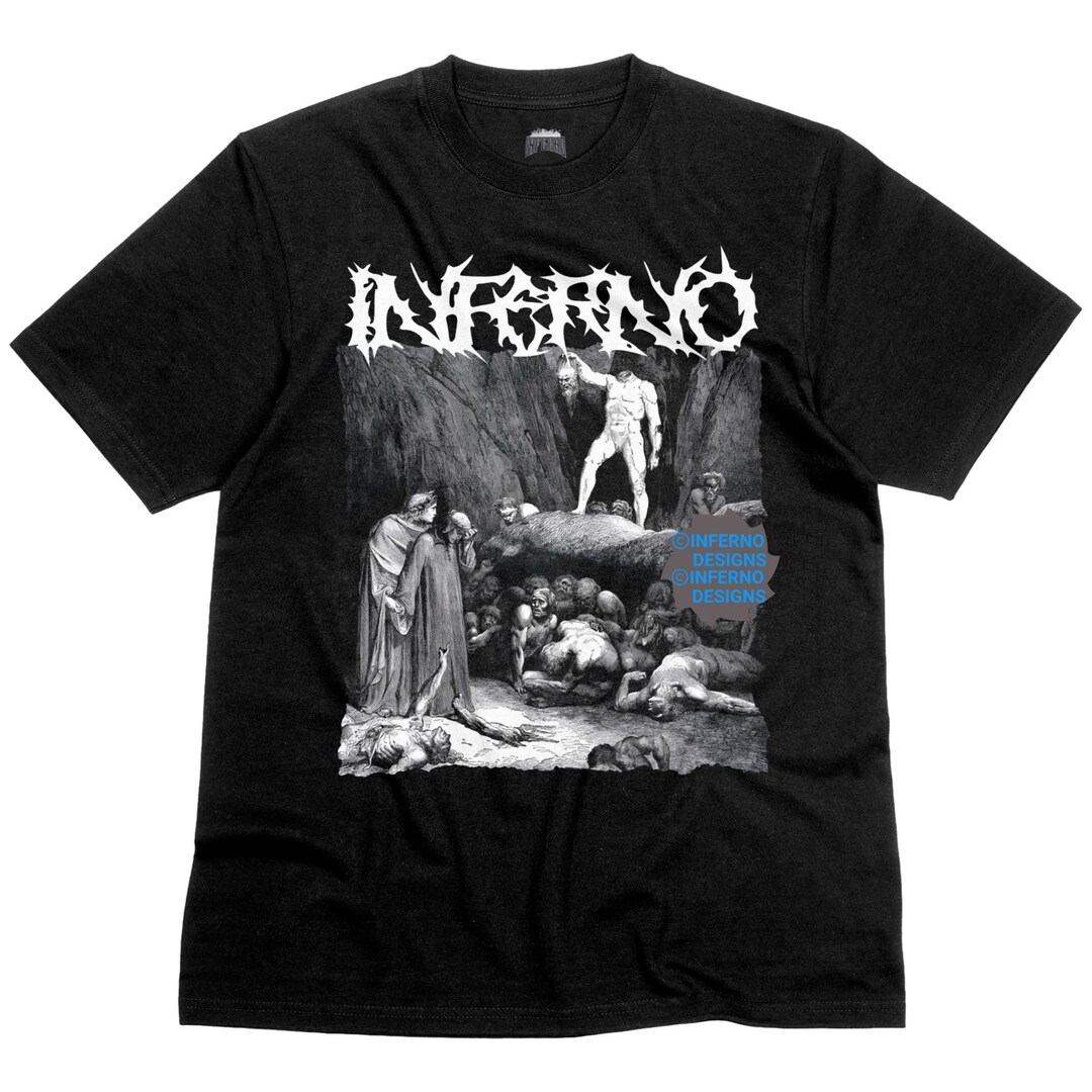 Dante's Inferno Shirt, Heavy Metal, Metalcore, Y2K Grunge, Goth Shirt ...