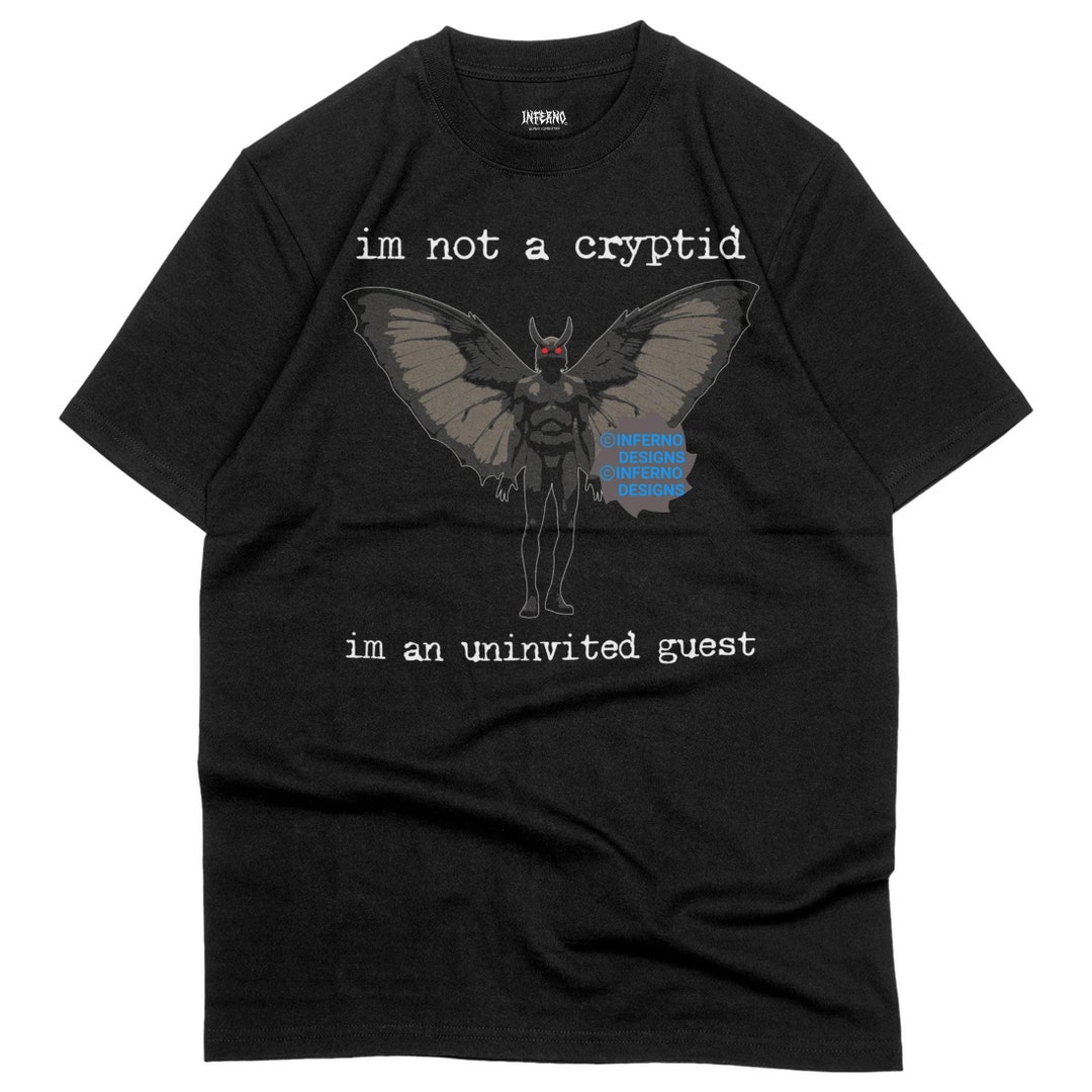 Mothman Cryptid Shirt, Horror Goth, Cryptid Y2K Grunge Shirt ...