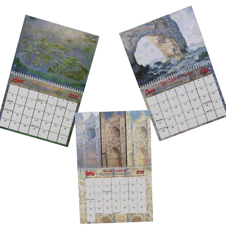 Claude Monet 2026 Wall Calendar, Art Calendar, Classic Artwork - Etsy ...