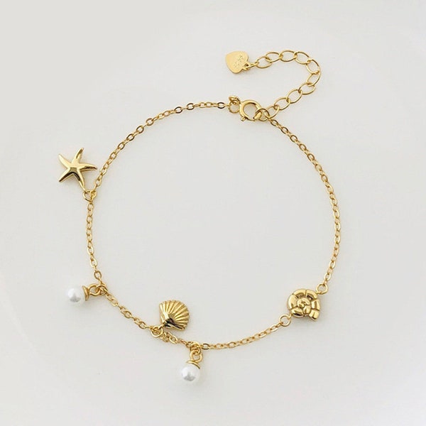 Silver Seashell Bracelet - Etsy