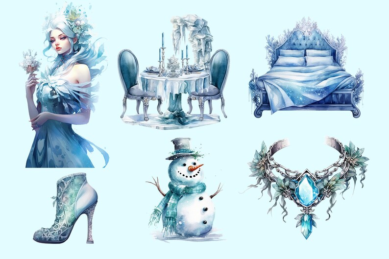 Ice Queen Clipart Bundle Digital Download - Etsy