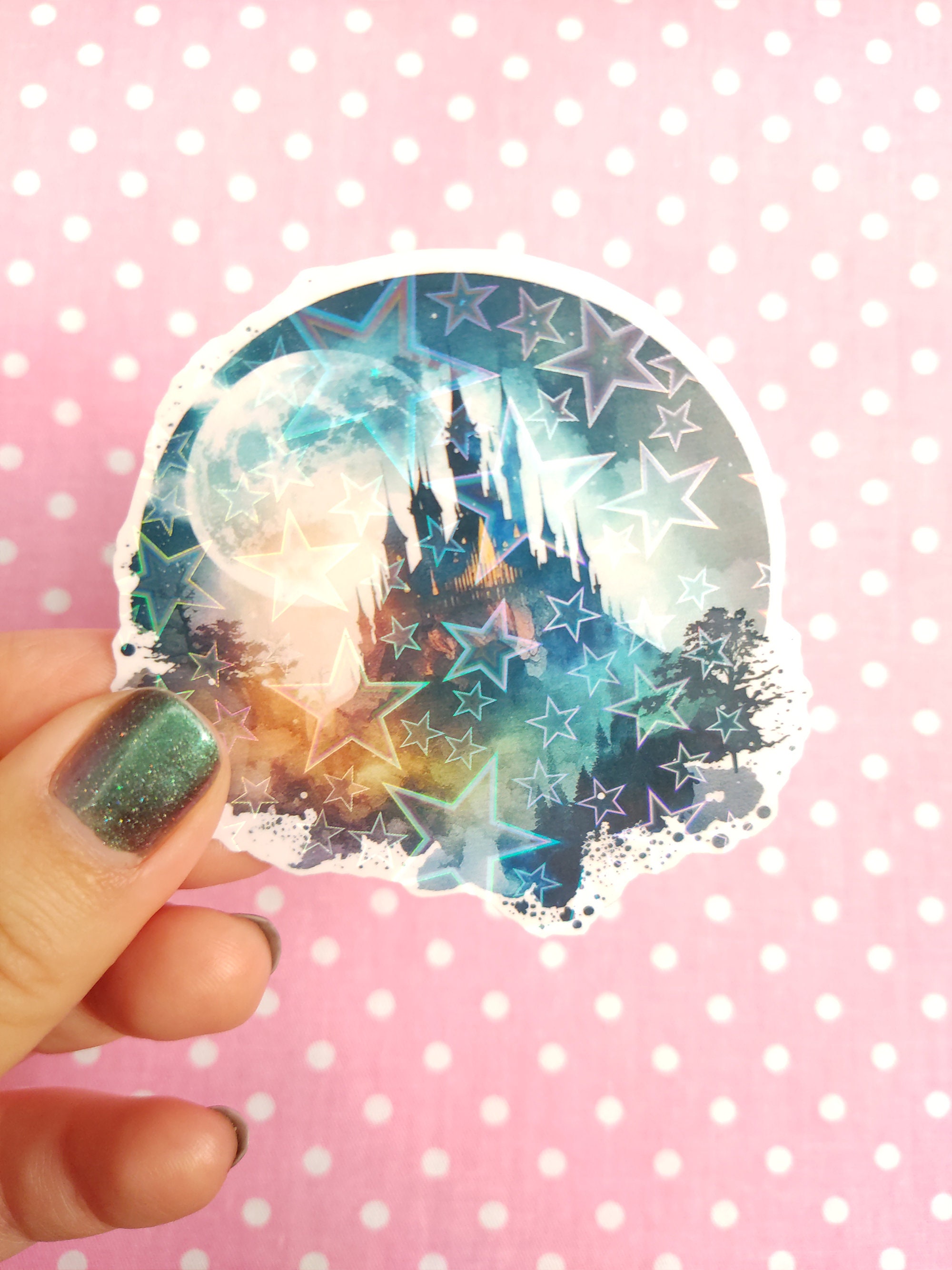 Whimsical Modern Cinderella Sticker Pack Glossy and Holographic Finish ...
