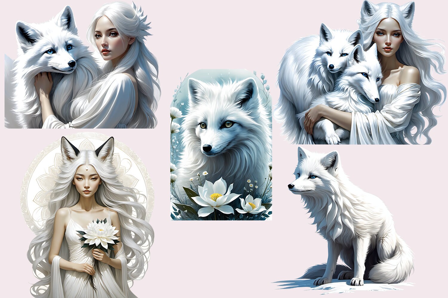 Arctic Fox Clipart Bundle Digital Download - Etsy
