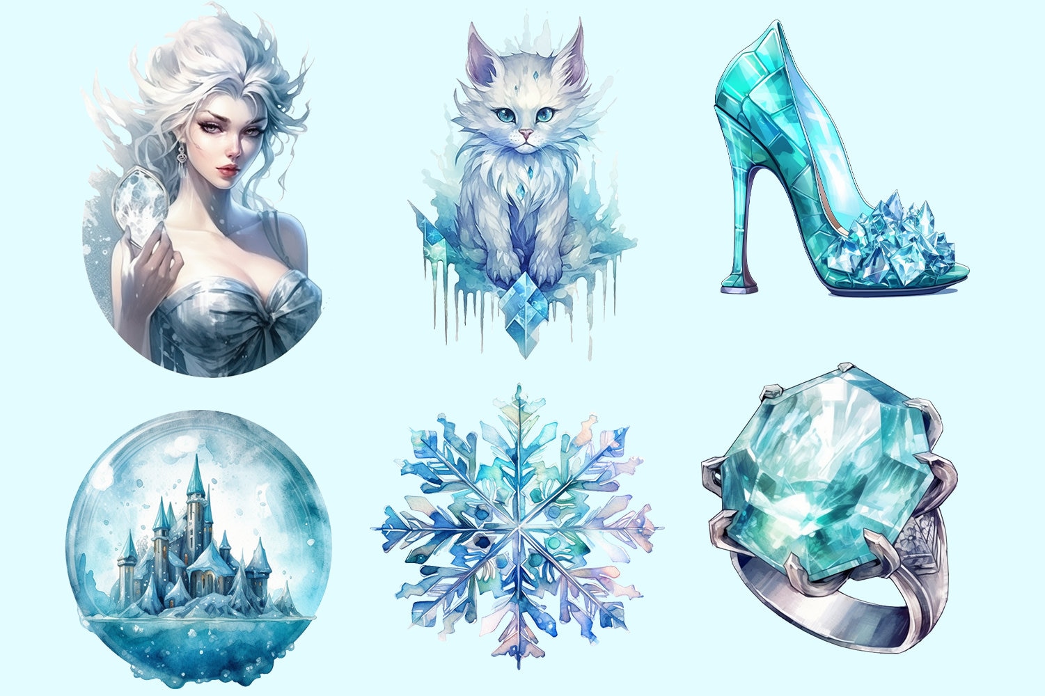 Ice Queen Clipart Bundle Digital Download - Etsy
