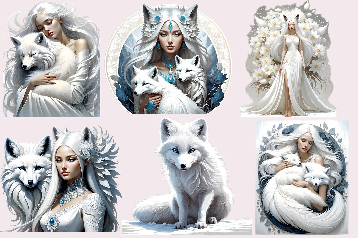 Arctic Fox Clipart Bundle Digital Download - Etsy