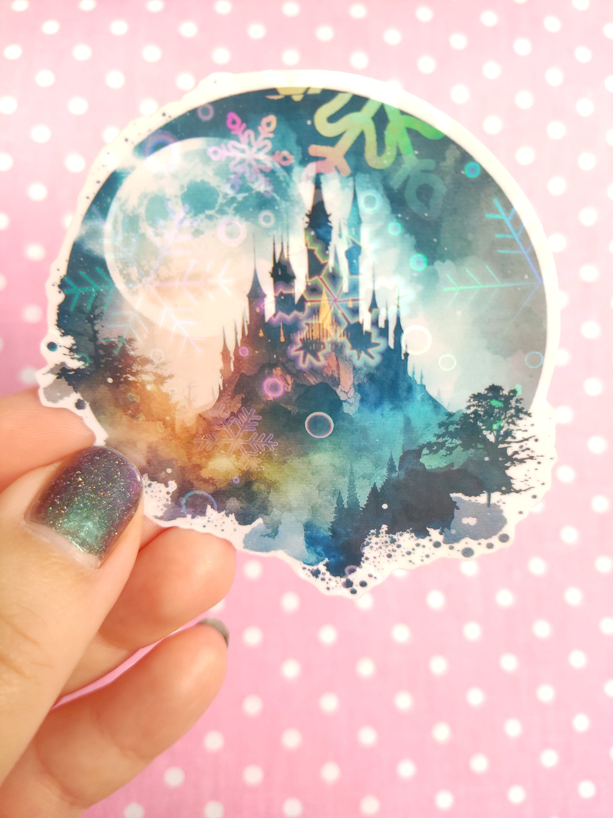 Whimsical Modern Cinderella Sticker Pack Glossy and Holographic Finish ...