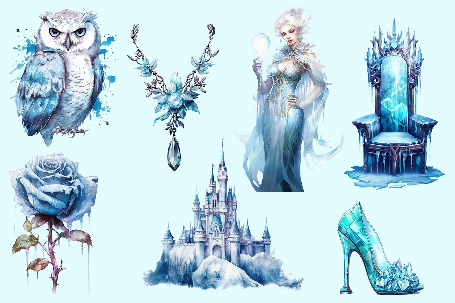 Ice Queen Clipart Bundle Digital Download - Etsy