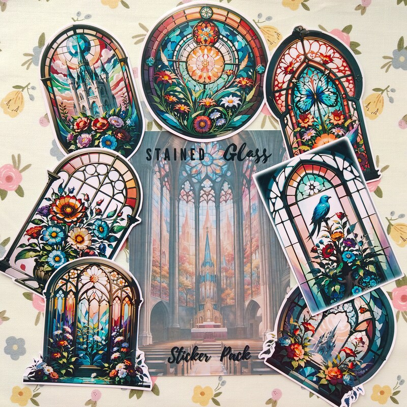 Stained Glass Sticker - Etsy