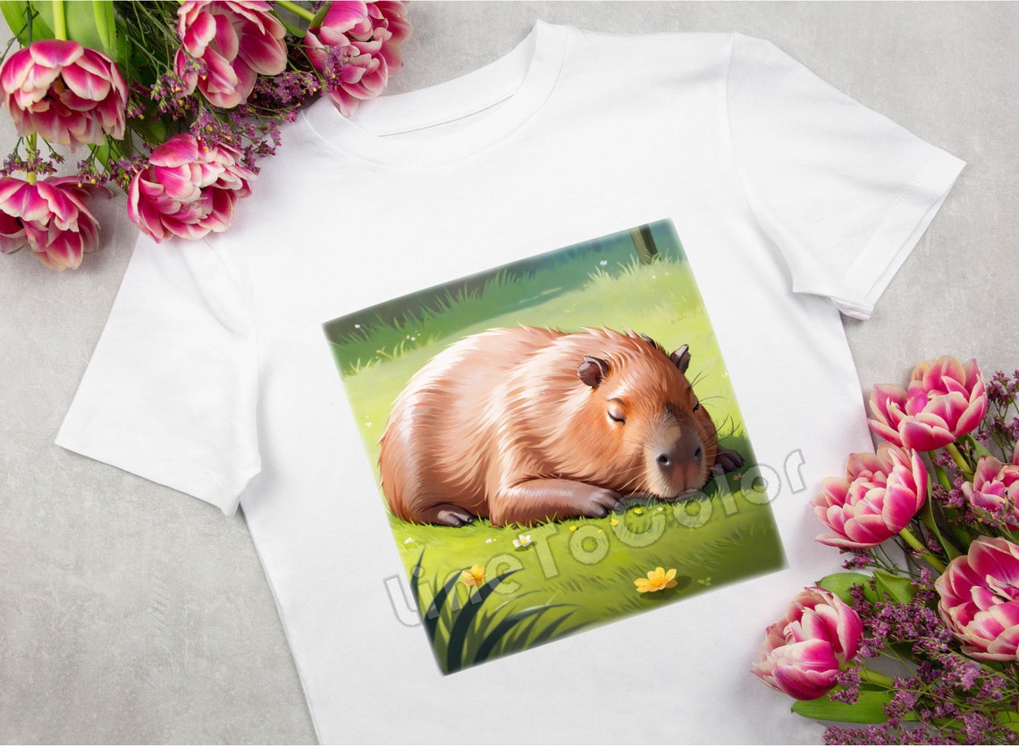 Capybaras Clipart Bundle & Sublimation Art Cute Animal, Digital ...