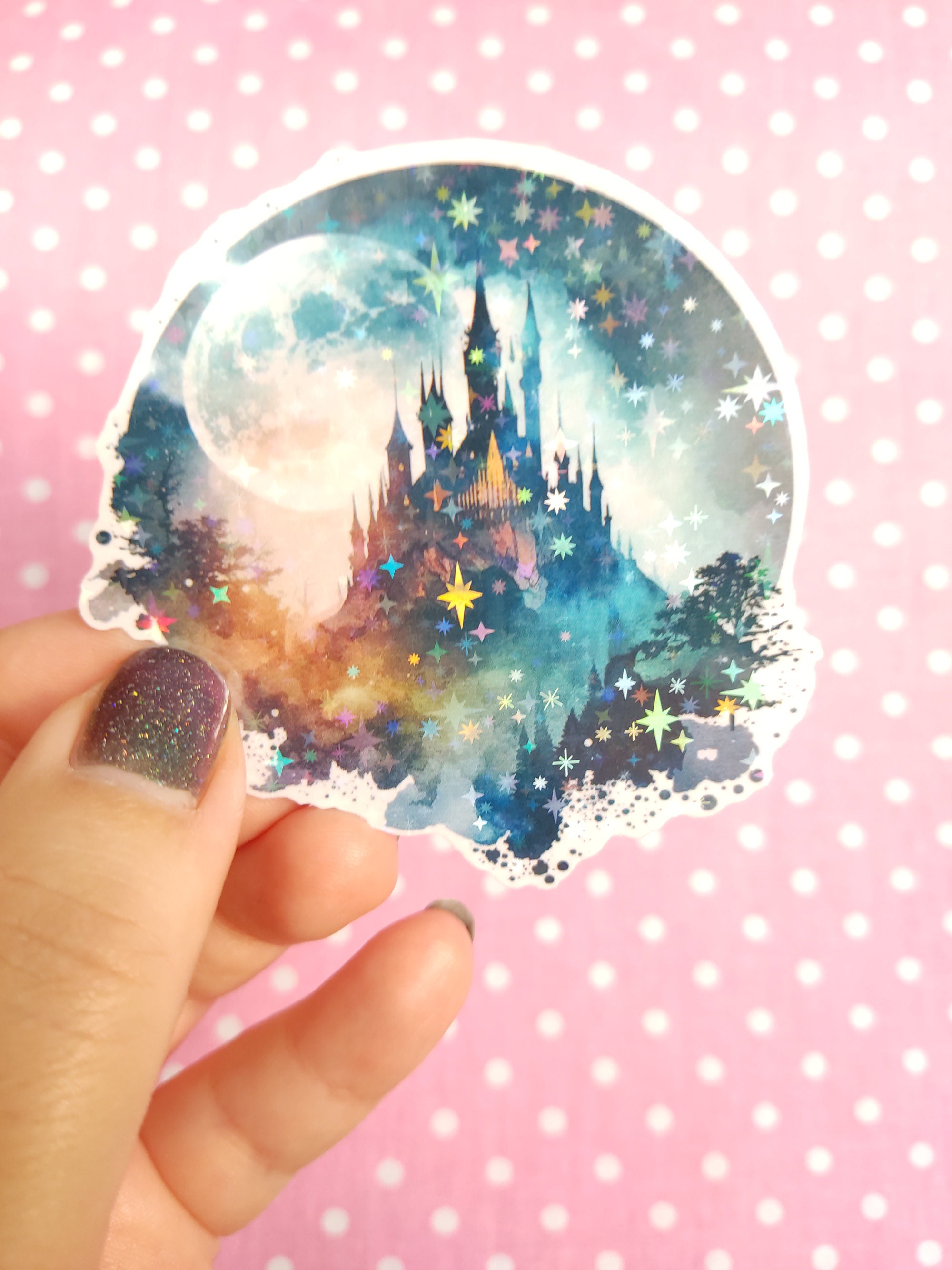 Whimsical Modern Cinderella Sticker Pack Glossy and Holographic Finish ...