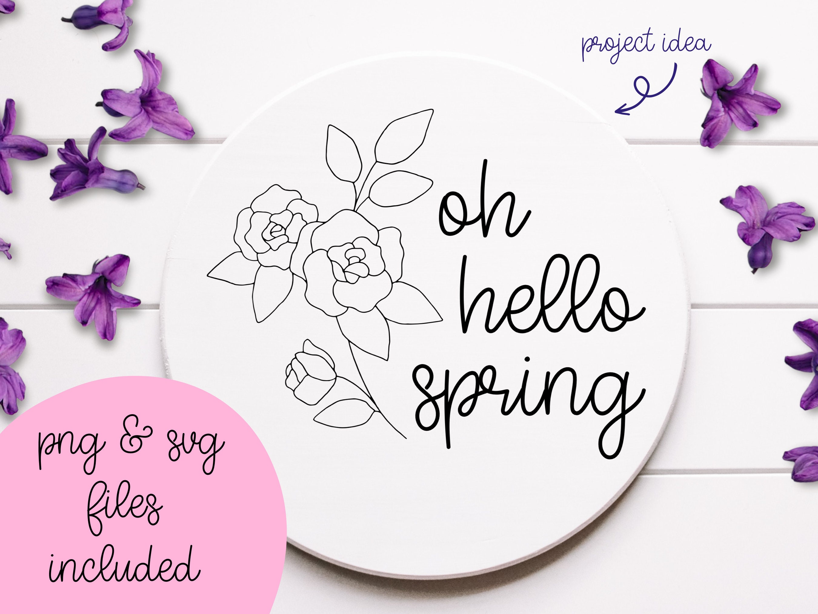 Oh Hello Spring Png and Svg for Sublimation, Cricut, Printables and ...