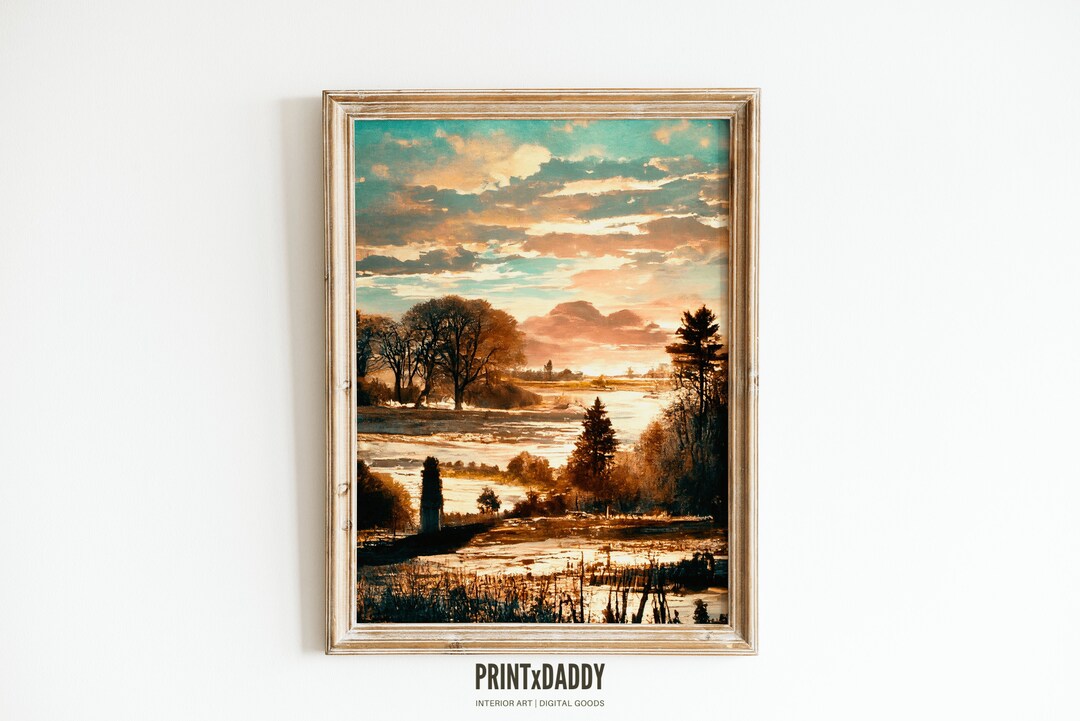 Sunset Horizon Print | Printable Wall Art | Printable Wall Decor ...