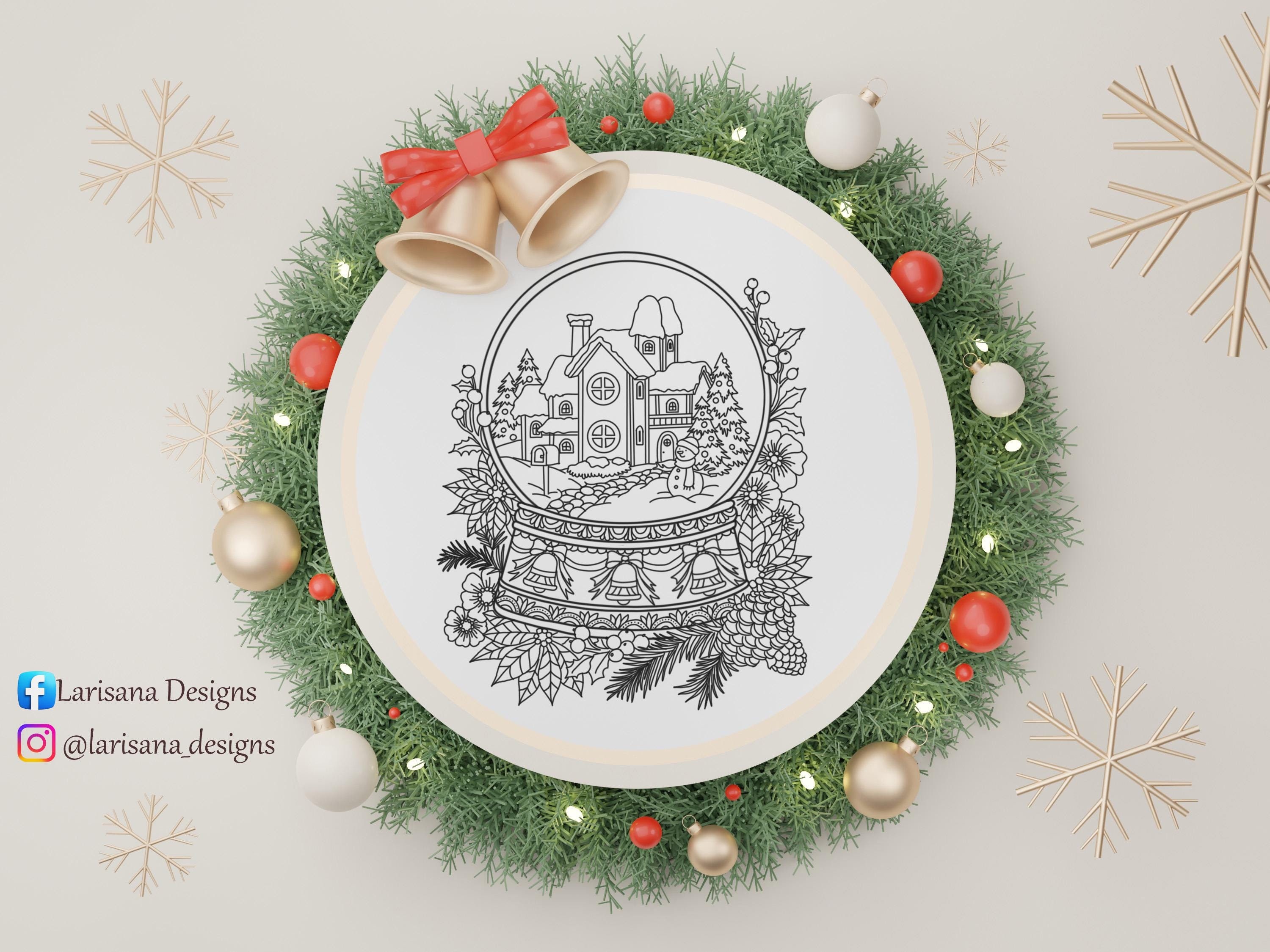 Snow Globe Embroidery Pattern • Christmas & Winter Theme • Digital PDF ...