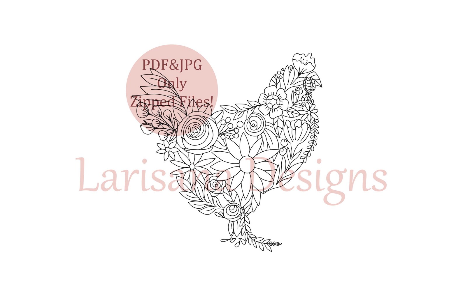 Floral Rooster Hand Embroidery Pattern: Beginner-friendly DIY (PDF ...