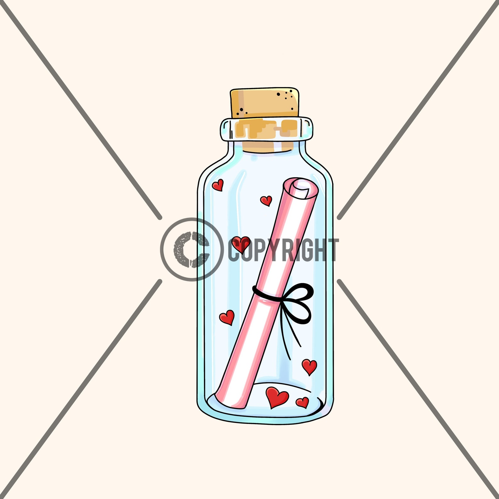 Message in a Bottle and Pinned Love - Etsy