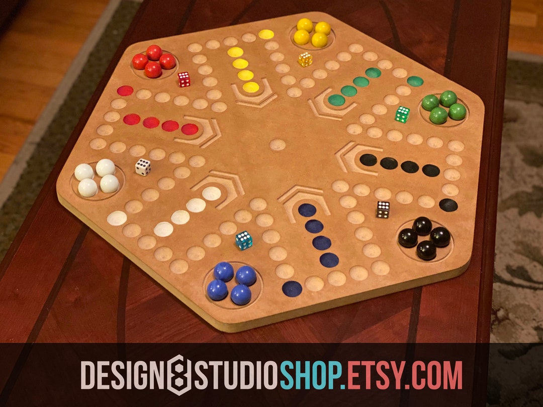 FREE SHIP (U.S.)! MDF Double Sided Aggravation Wahoo Marbles Board Game ...
