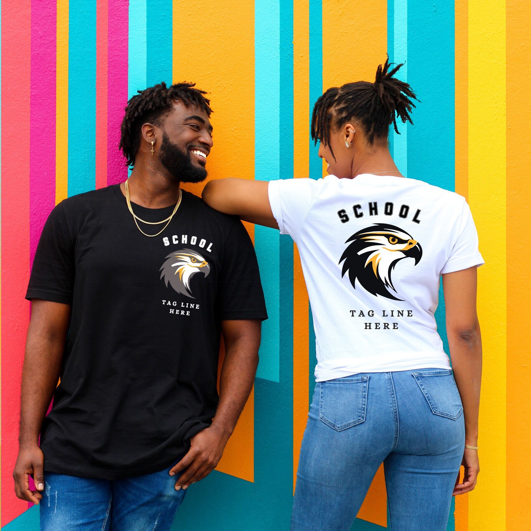 Personalized School Name Logo Matching Hoodie, Custom Mascot Sweatshirt ...