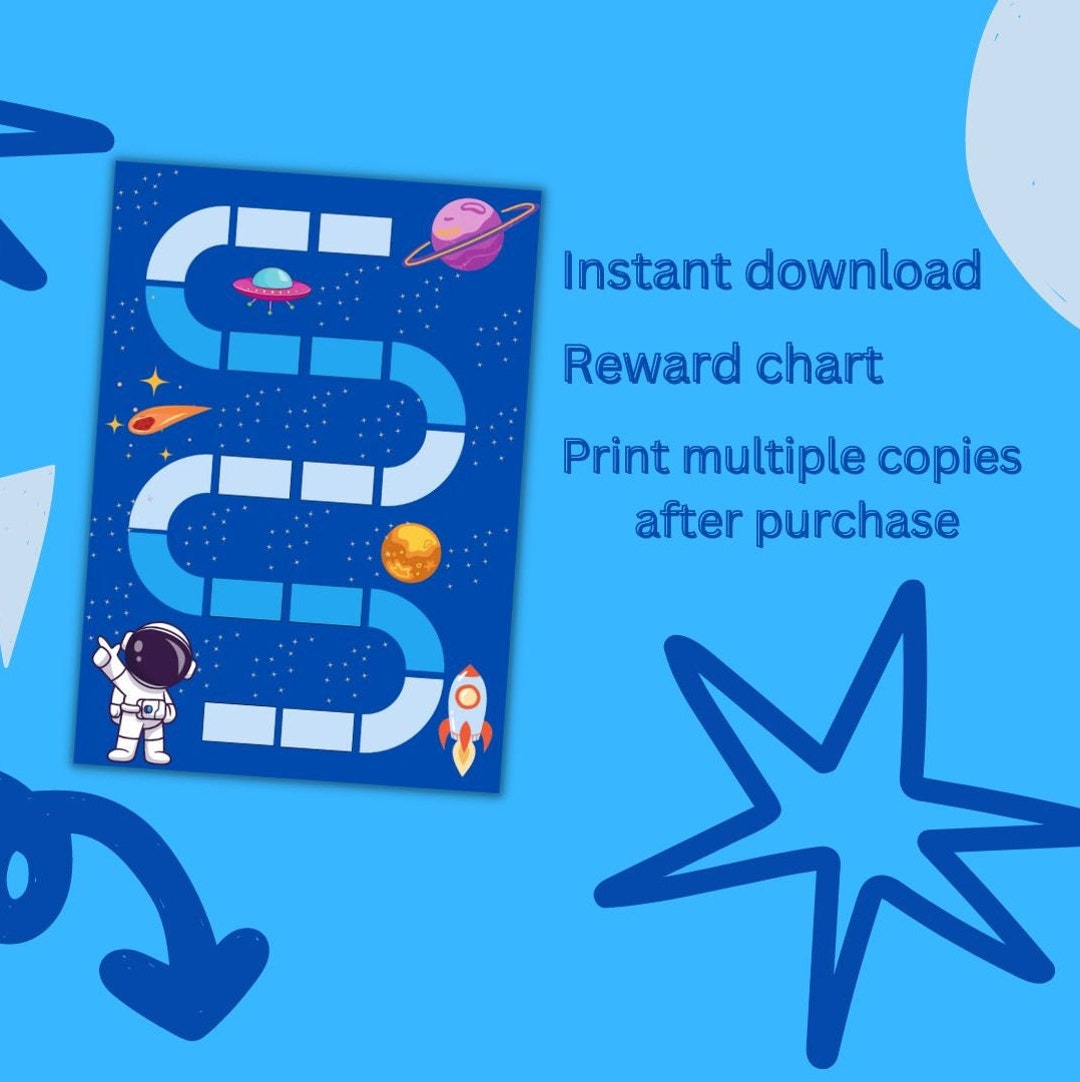 Reward Chart Behaviour Chart Printable Star Chart Kids Rewards - Etsy