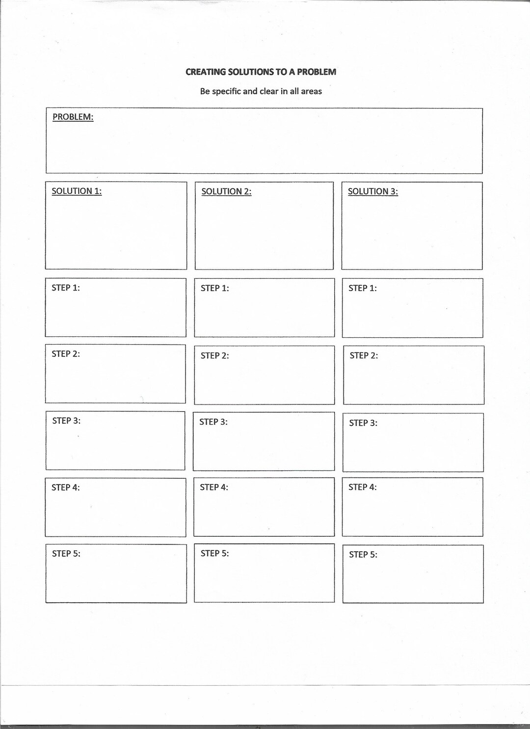 Creating Solutions to A Problem, Downloadable, Printable, Instant ...