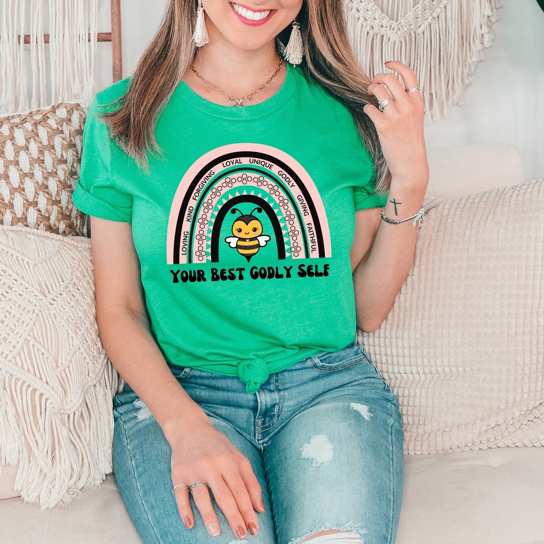 Bee Your Best Godly Self / Bee Inspirational Tshirt / Motivational Tee ...
