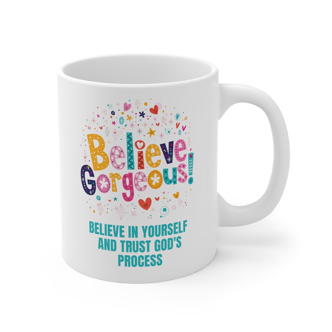 Believe Gorgeous Mug / Motivation Mug / Cute Mugs / Gift for - Etsy