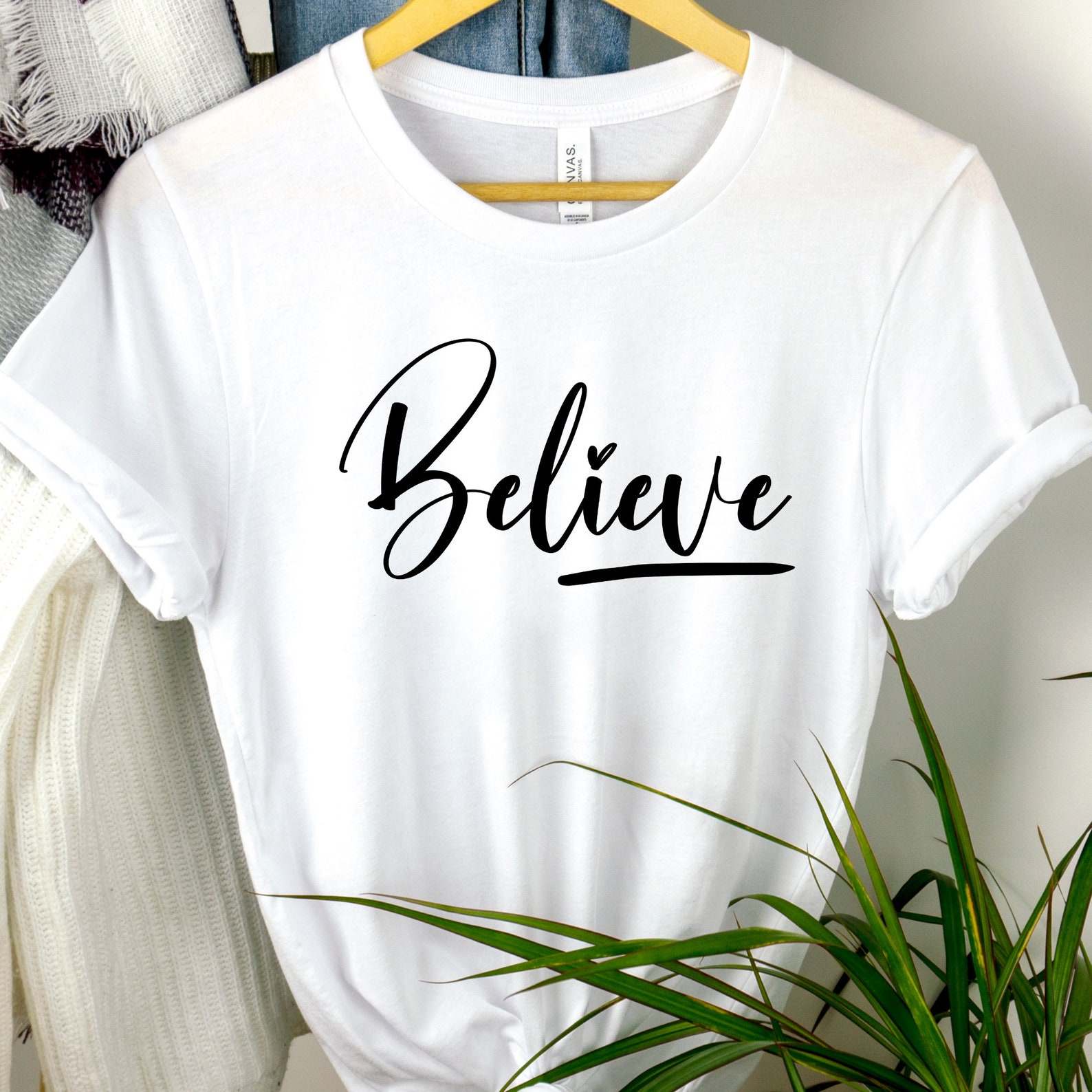 Believe Unisex Tshirt / Christian Tees / Inspirational T Shirt ...