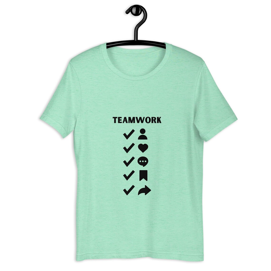 TEAMWORK Viral Tiktok Trend Unisex T-shirt - Minimalist Design for ...
