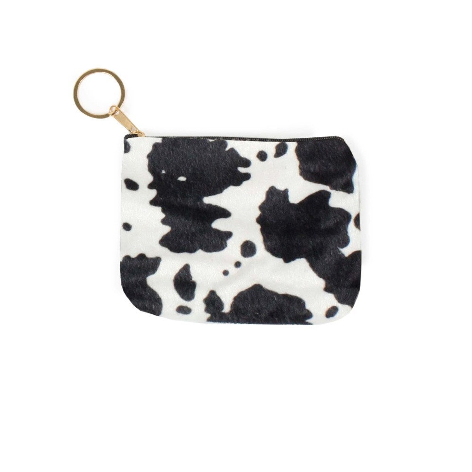 Cow Print Coin Purse, Key Ring, Accessories, Purse, Wallet, Coin Purse ...