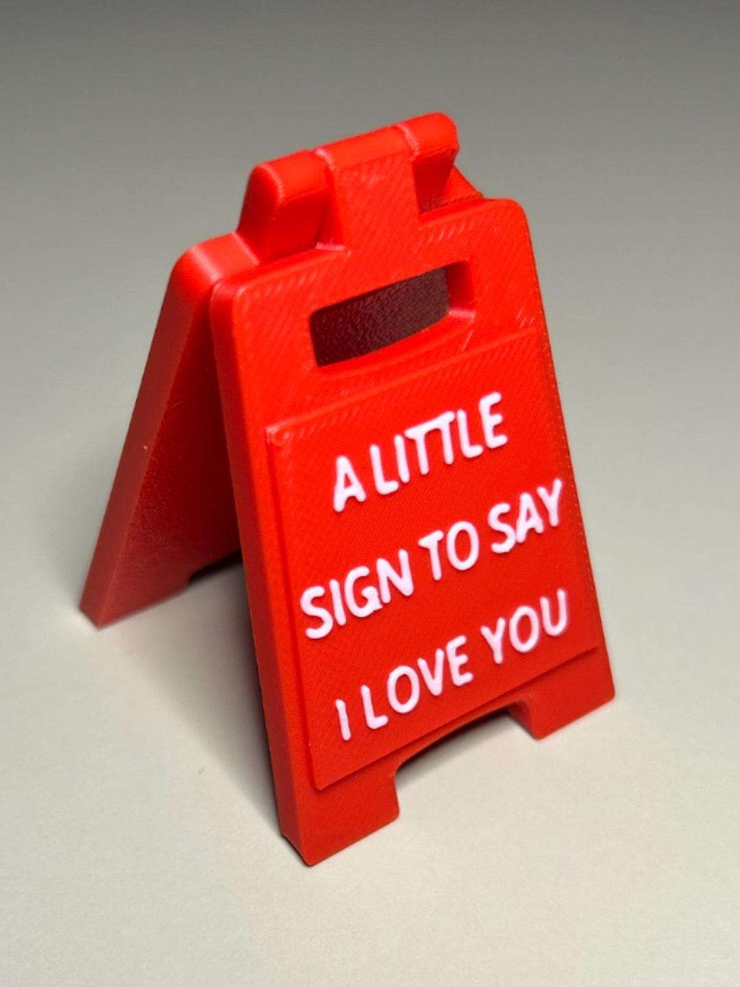 Miniature 'I Love You' Sign: Romantic Valentine's Gift - Etsy