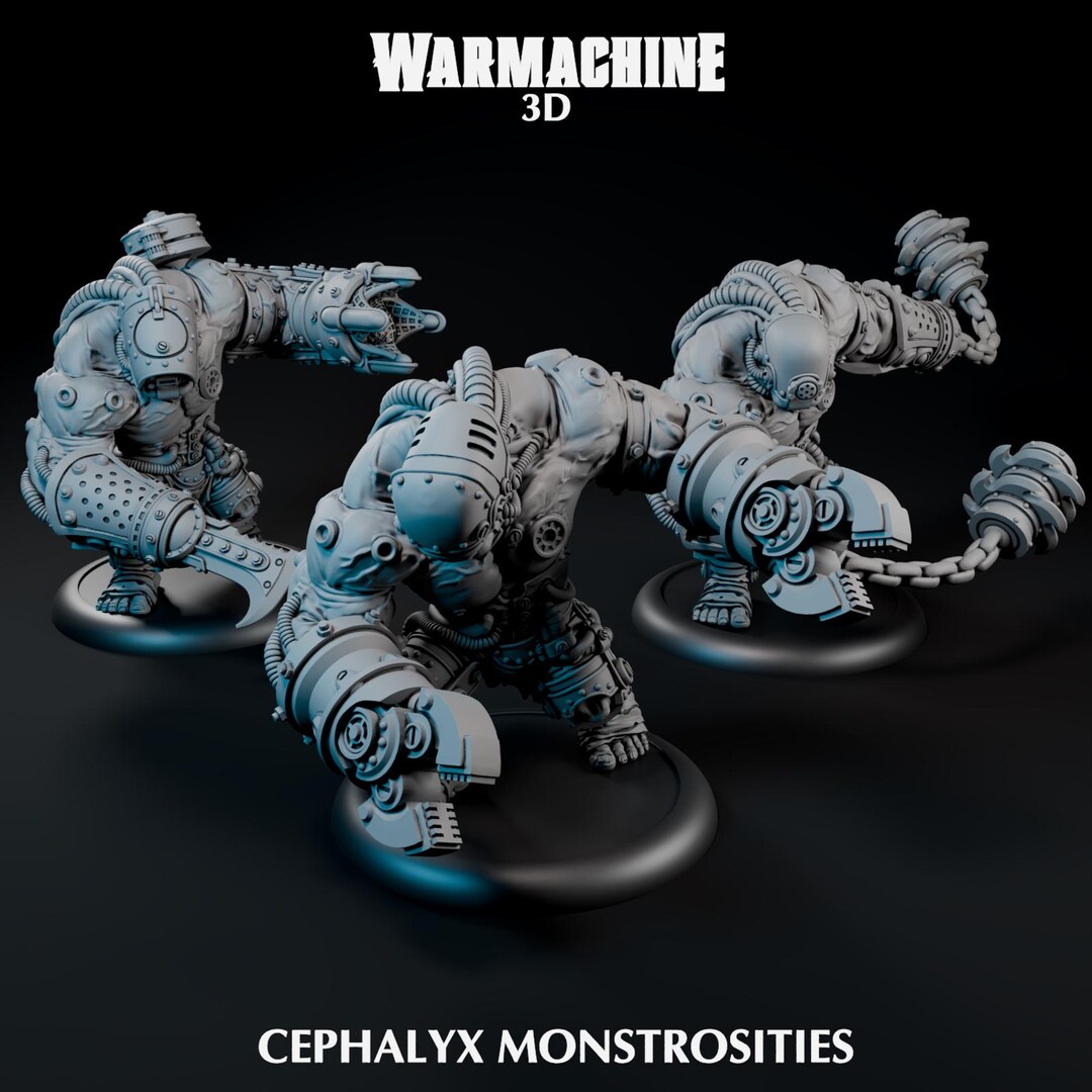 Steam Forged Games Warmachine Cephalyx Monstrosities Set of 3 Free ...
