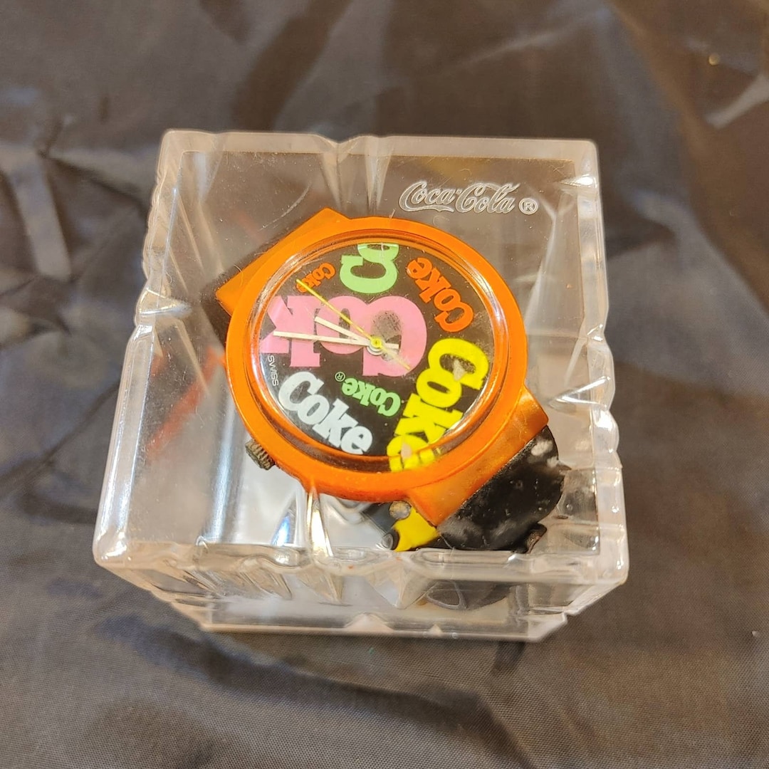 The Real Thing Coke Swatch Swiss Watch 1980's Coca Cola - Etsy