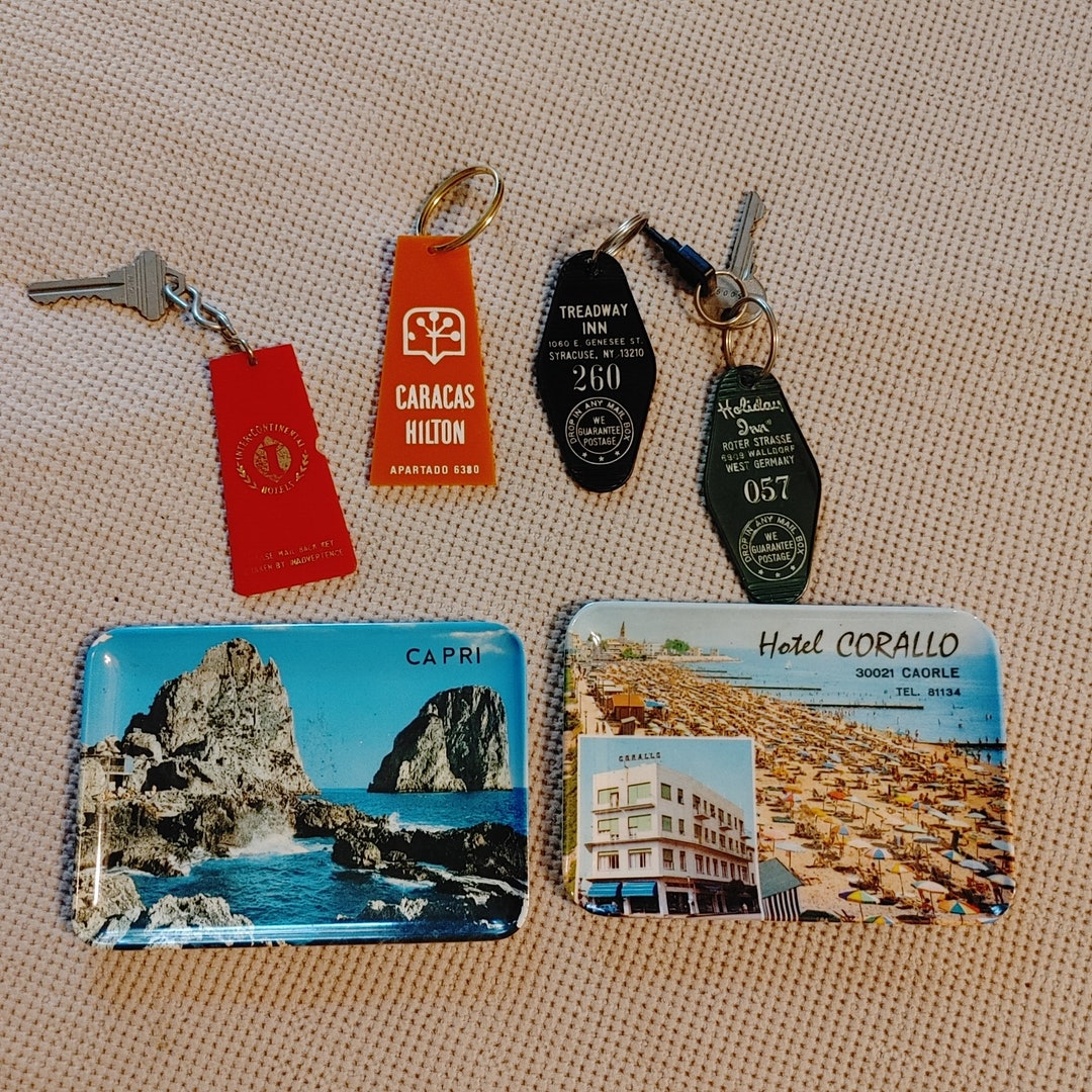 Hotel Key Vintage Lot Room Keys Travel Tray - Etsy